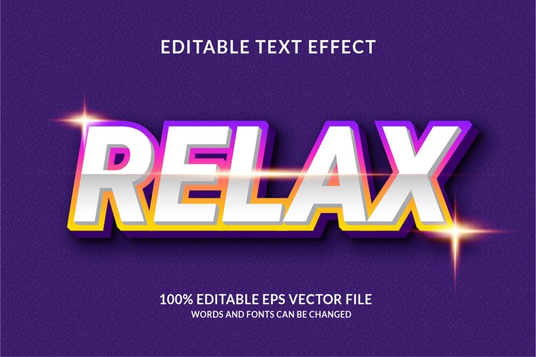 Relax Editable Text Effect