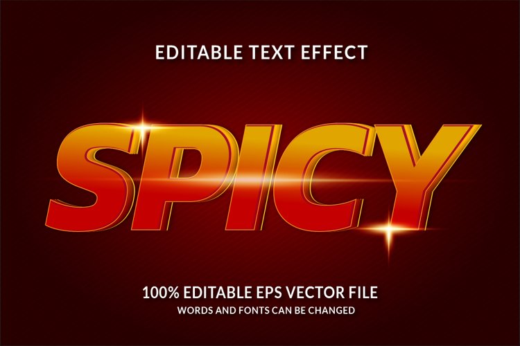 Spicy Editable Text Effect