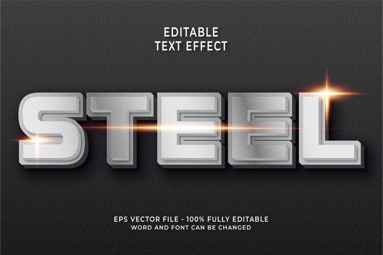 Steel Editable Text Effect (2105346)