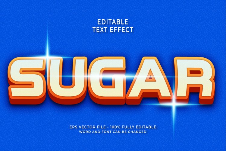 Sugar Editable Text Effect