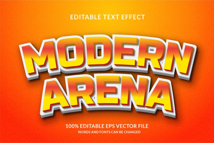 Modern Arena Editable Text Effect