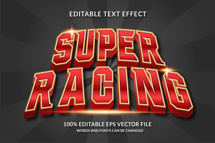 Super Racing Editable Text Effect