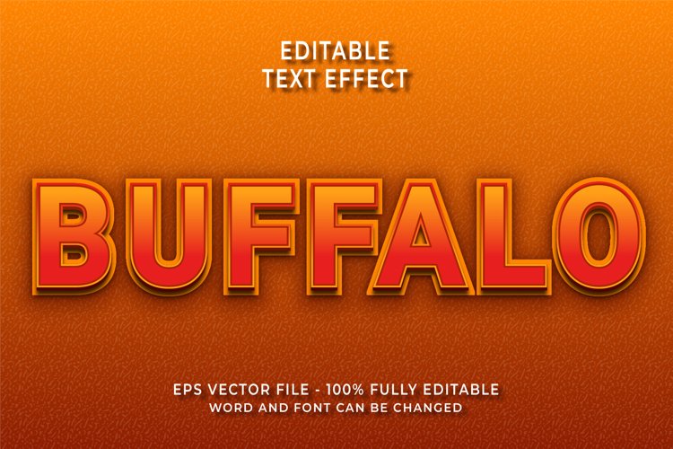 Buffalo Editable Text Effect