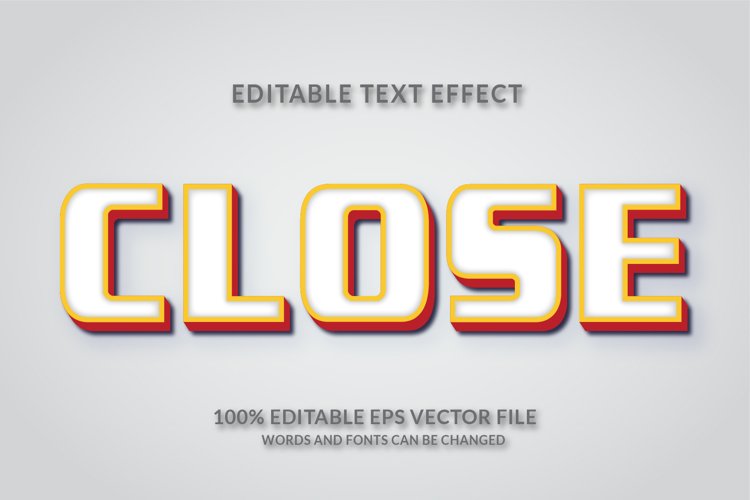 Close Editable Text Effect