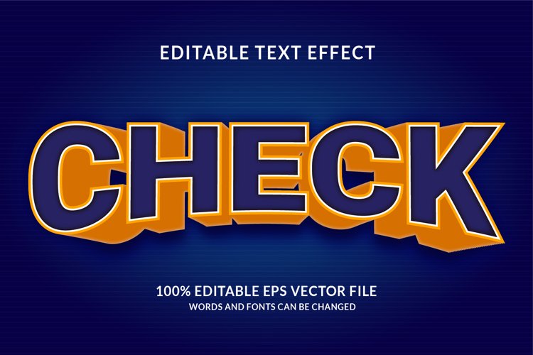 Check Editable Text Effect
