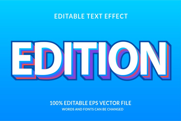 Edition Editable Text Effect