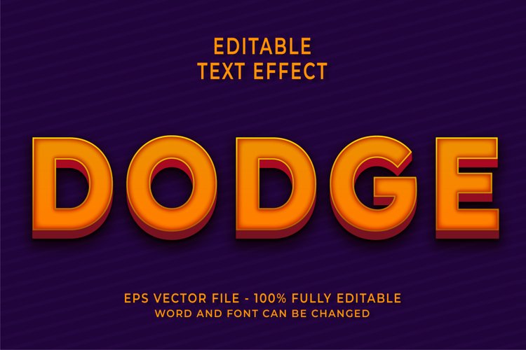 Dodge Editable Text Effect