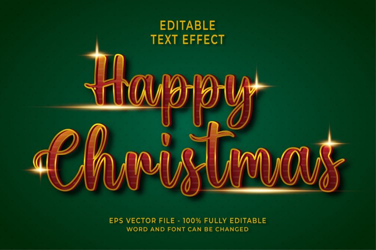 Happy Christmas Editable Text Effect (2102989)