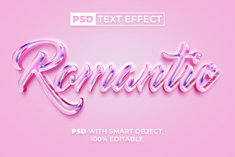 Romantic Text Effect Pink Style