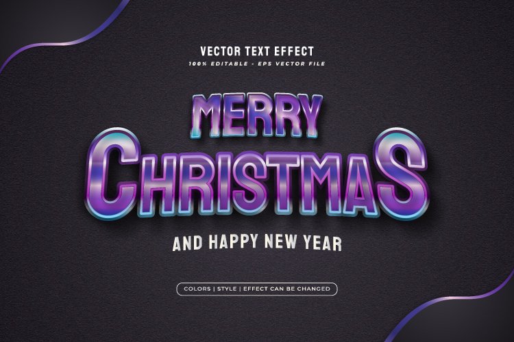 Editable Realistic and Colorful Christmas Text Effect