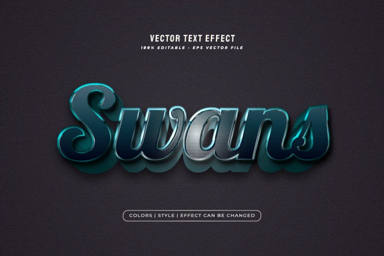 Editable 3D Black Swan Text Effect