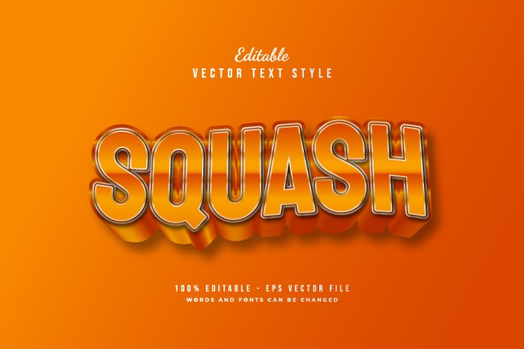 3D Bold Orange Text Effect