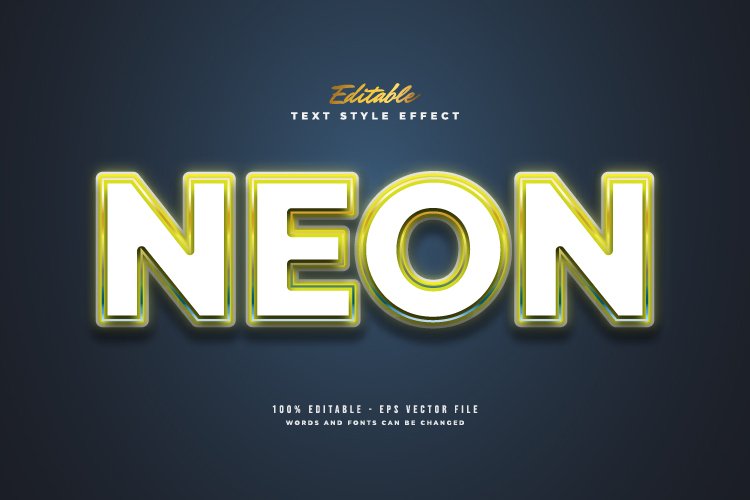 Editable 3D Text with Glowing Neon Effect