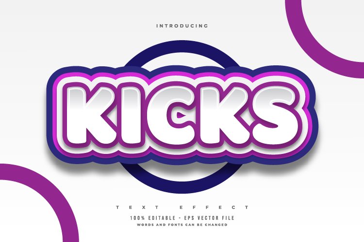 3D Bold Cartoon Text Effect