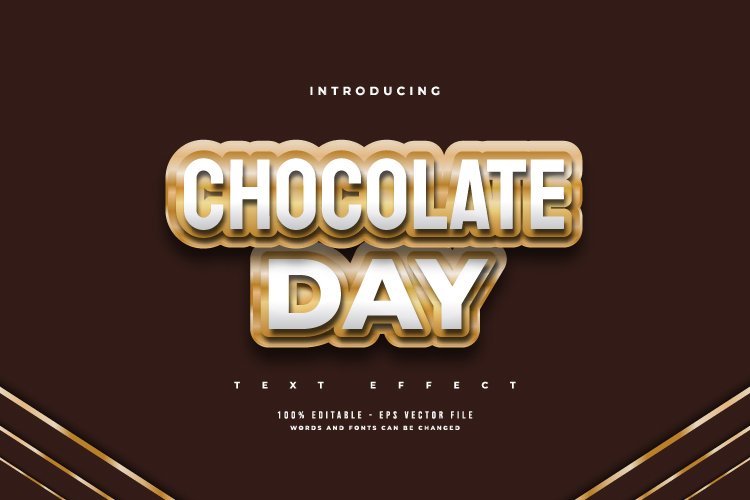 3D Golden Chocolate Text Effect