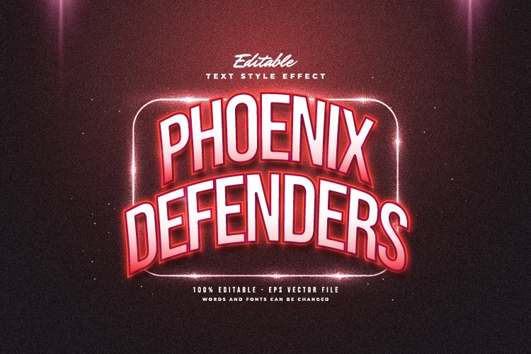 Editable Esports Text Style with Glowing Red Effect