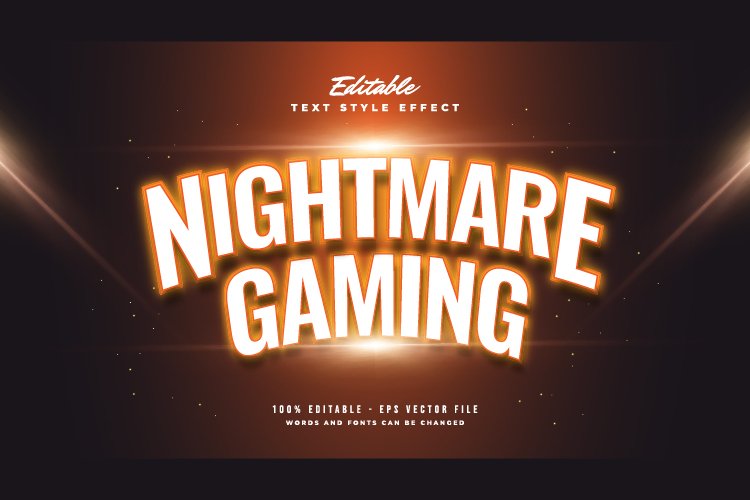 Editable Esports Text Style with Glowing Effect
