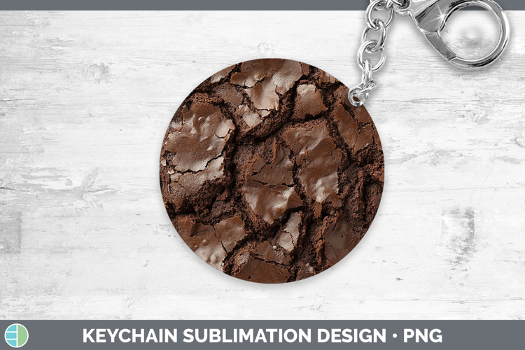 Textured Brownie Keychain Sublimation Keyring Designs