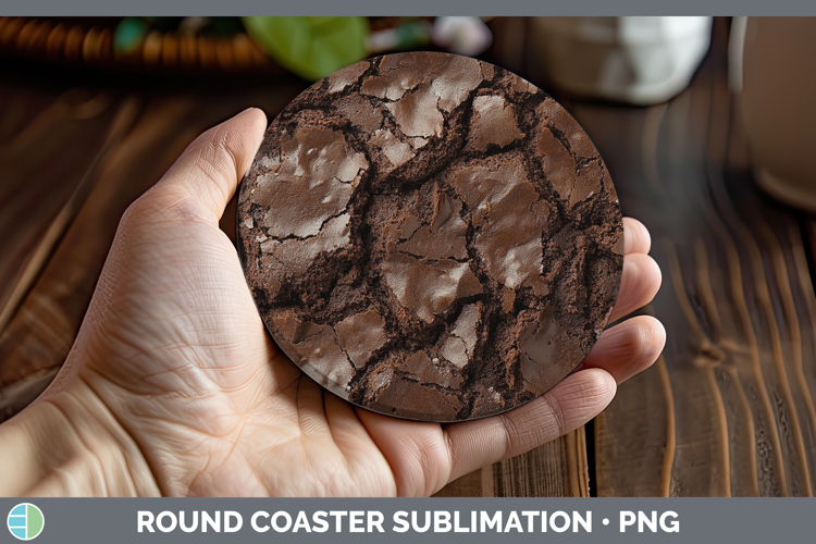 Textured Brownie Round Coaster Sublimation Coaster Designs