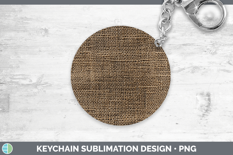 Textured Burlap Keychain Sublimation Keyring Designs
