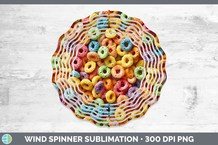 Textured Cereal Wind Spinner Sublimation Spinner Designs