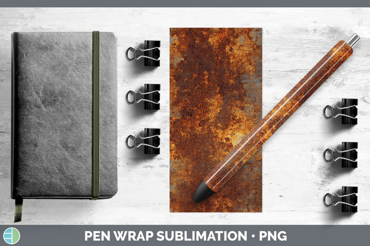Textured Rust Pen Wrap Sublimation Pen Designs