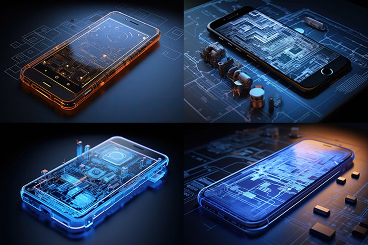 3d realistic smartphone, Modern smart phone