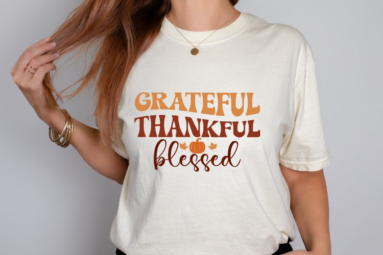 Thankful Grateful Blessed SVG Design,Blessed SVG,Fall SVG
