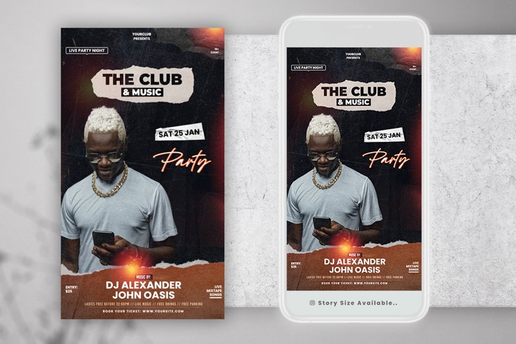 The Club & Music Instagram PSD Templates