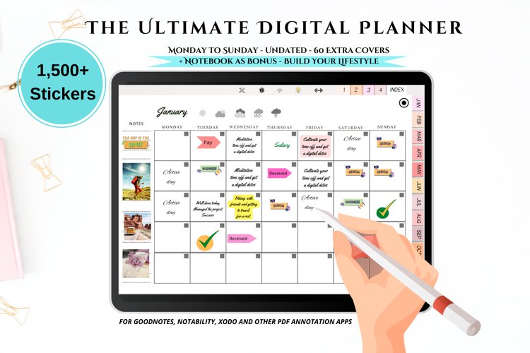 Hyperlinked Ipad Digital Planner Bundle | Goodnotes Planner