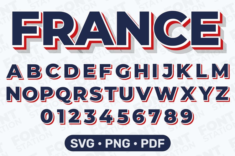 France Letters Alphabet SVG & PNG - Letters & Numbers