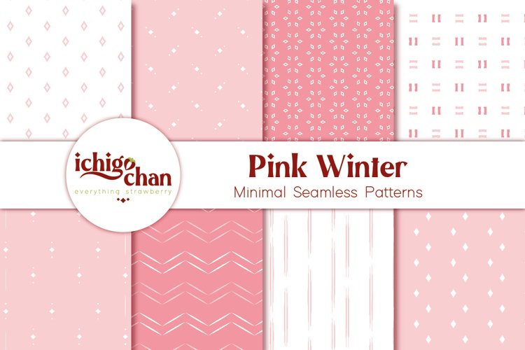Pink Winter Minimal Seamless Patterns