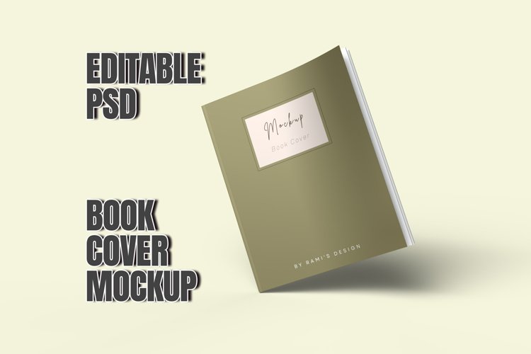 7.5x9.25 Book standing on edge mockup