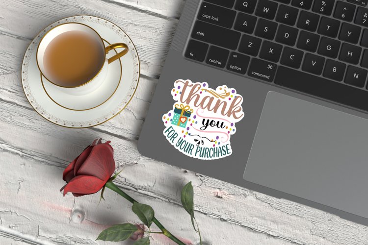 Laptop Adhesive sticker mockup (2357731)