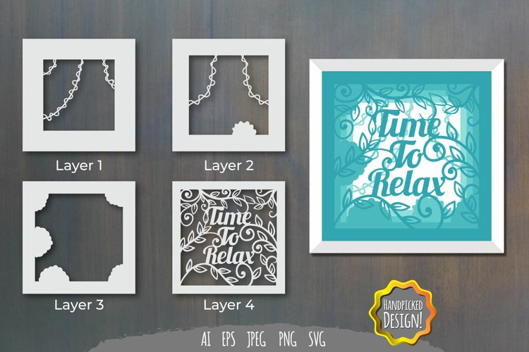 Time to Relax Layered Papercut 3D