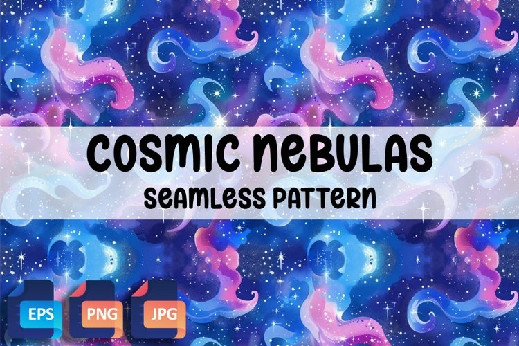 Cosmic Nebulas Seamless Pattern (3553870)