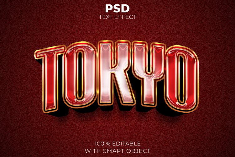 Tokyo 3D editable text effect
