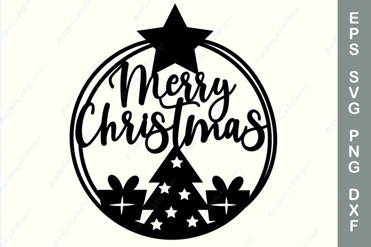 Christmas monogram svg, Merry christmas circle (1639091)