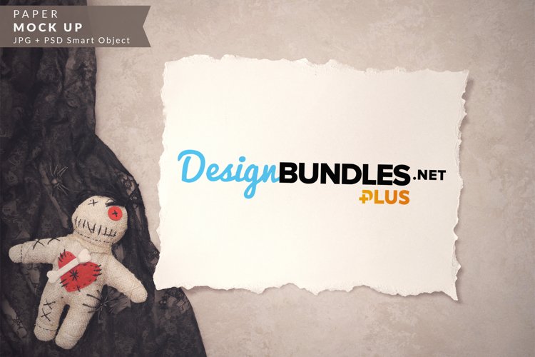 Torn Paper Halloween Mock up