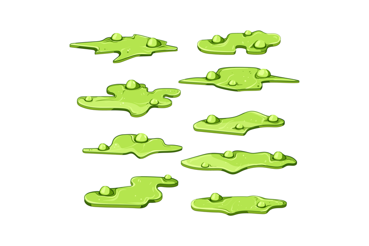 toxic puddle set cartoon