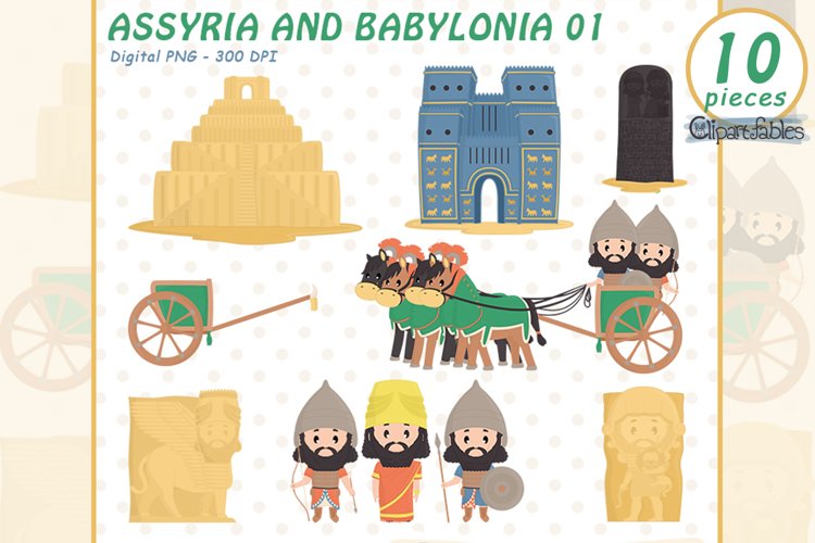 Cute ASSYRIA and BABYLONIA clipart, Ancient civilization art (1709755 ...