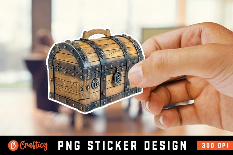 Treasure Chest Sticker,Adventure Sticker,Nautical Sticker