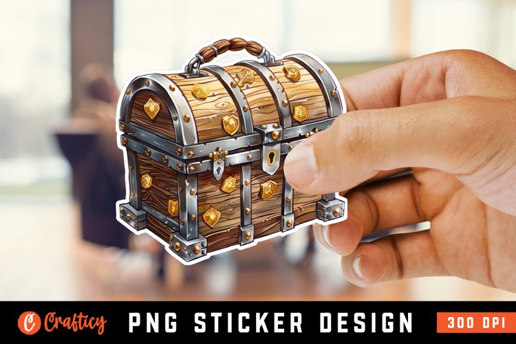 Treasure Chest Sticker,Adventure Sticker,Nautical Sticker