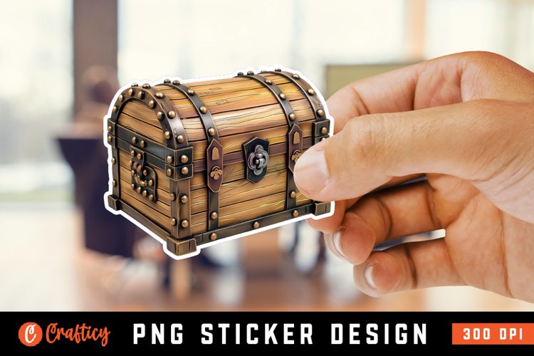 Treasure Chest Sticker,Adventure Sticker,Nautical Sticker