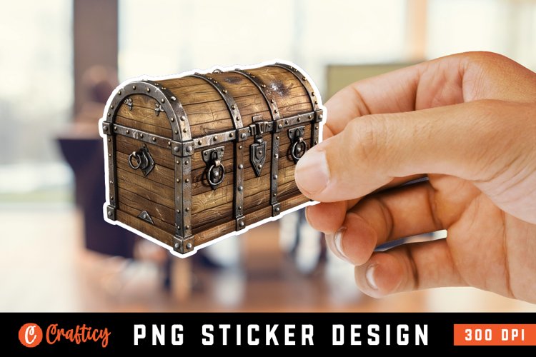 Treasure Chest Sticker,Adventure Sticker,Nautical Sticker