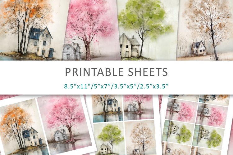 Tree Junk Journal Kit, ATC card