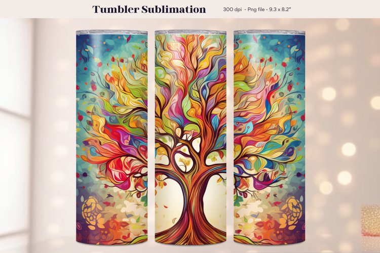 Tree of Life Tumbler Wrap | Tree of Life Sublimation Design