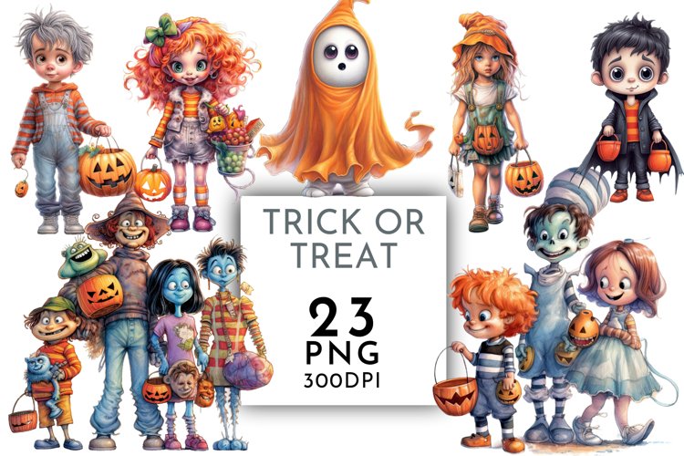 Trick or Treat Halloween Clipart PNG 23