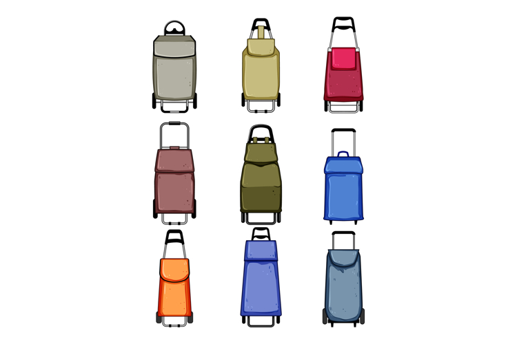 trolley bag set cartoon (6570582)