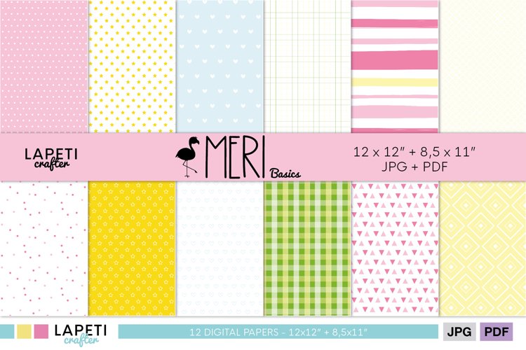 Tropical Digital Scrapbooking paper pack | 12x12 + Letter